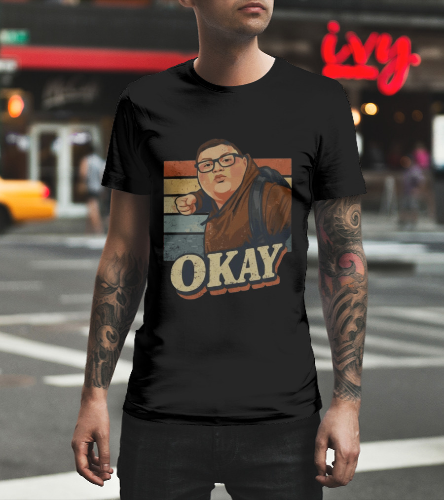 Okay Punch Meme Viral Reaction Brown Kid T-Shirt