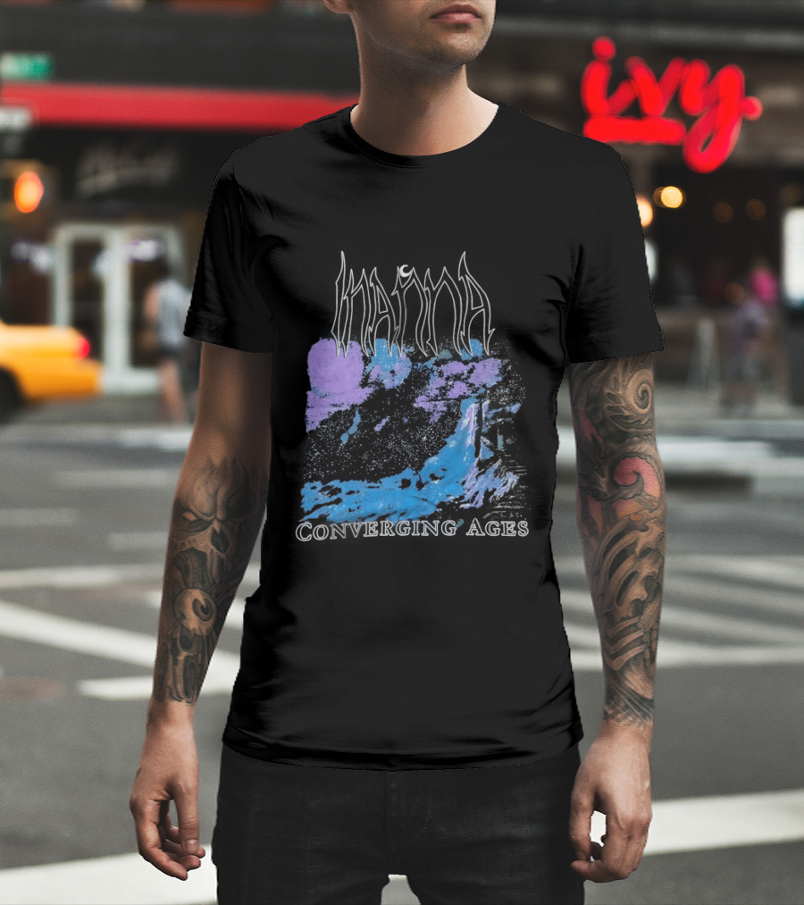 Inanna Converging Ages Abstract Purple And Blue T-Shirt
