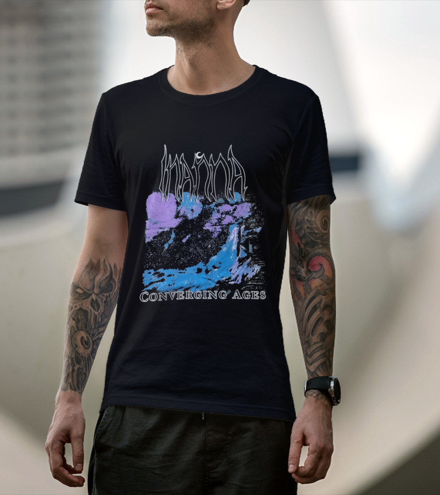 Inanna Converging Ages Abstract Purple And Blue T-Shirt
