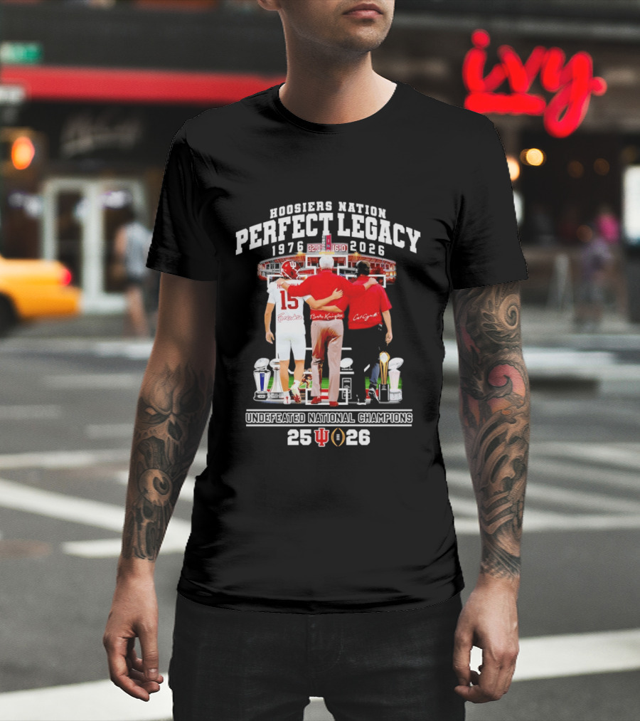 Indiana Hoosiers Coach And Player Nation Perfect Legacy T-Shirt