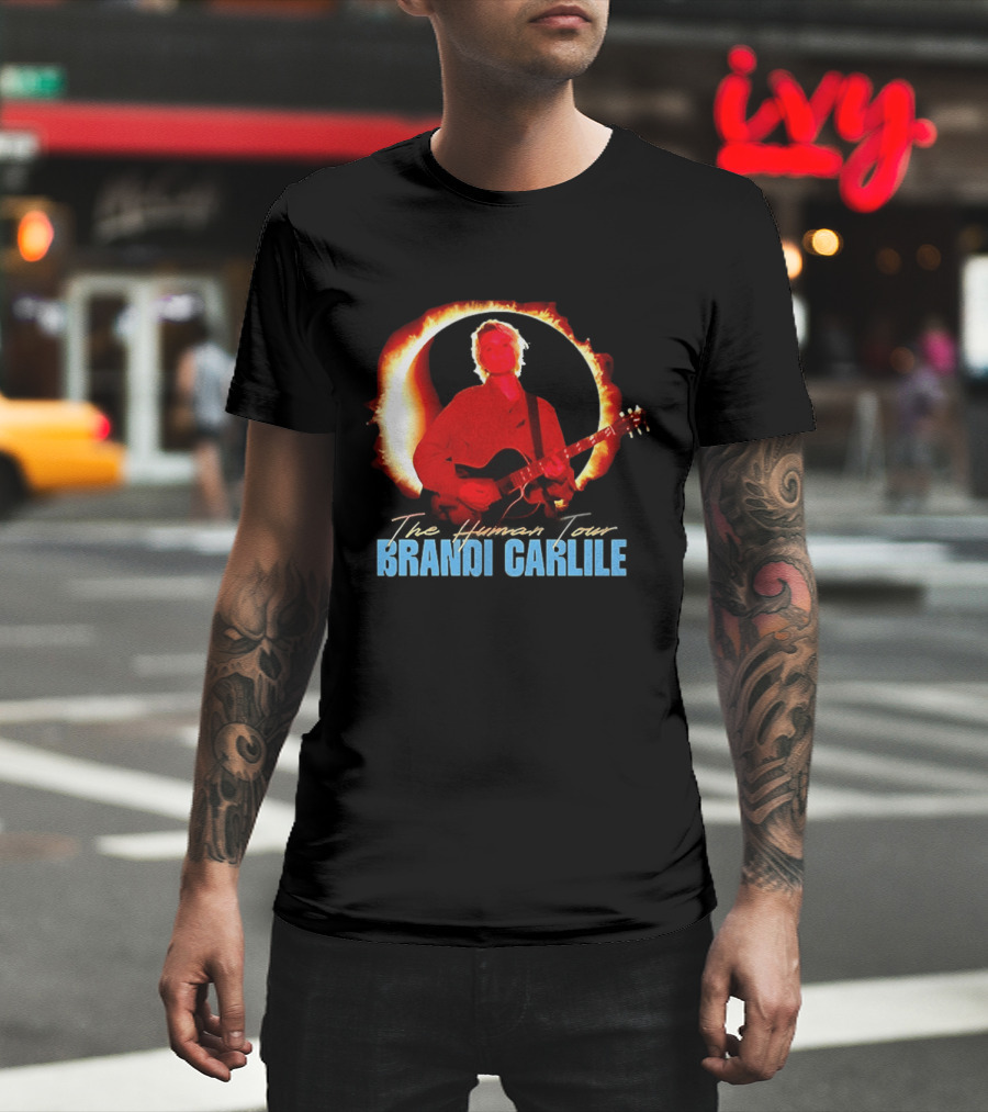 Brandi Carlile The Human Tour Eclipse Guitar T-Shirt