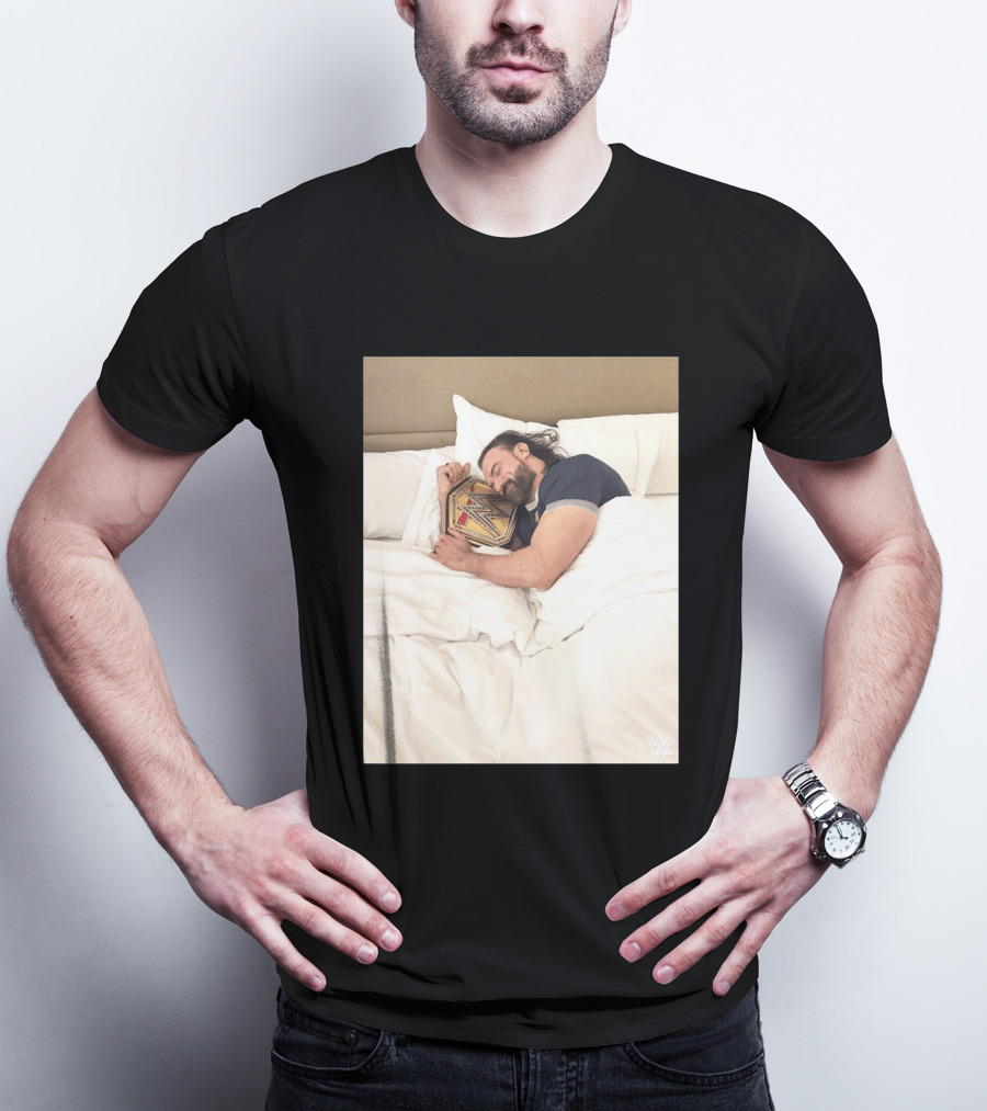 Drew McIntyre WWE Champion Sleeping Image T-Shirt