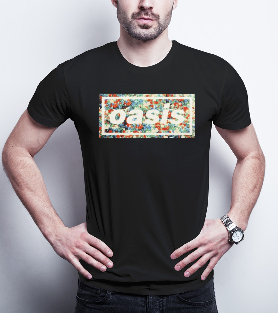 Oasis Don't Look Back In Anger Floral Pattern Decca T-Shirt