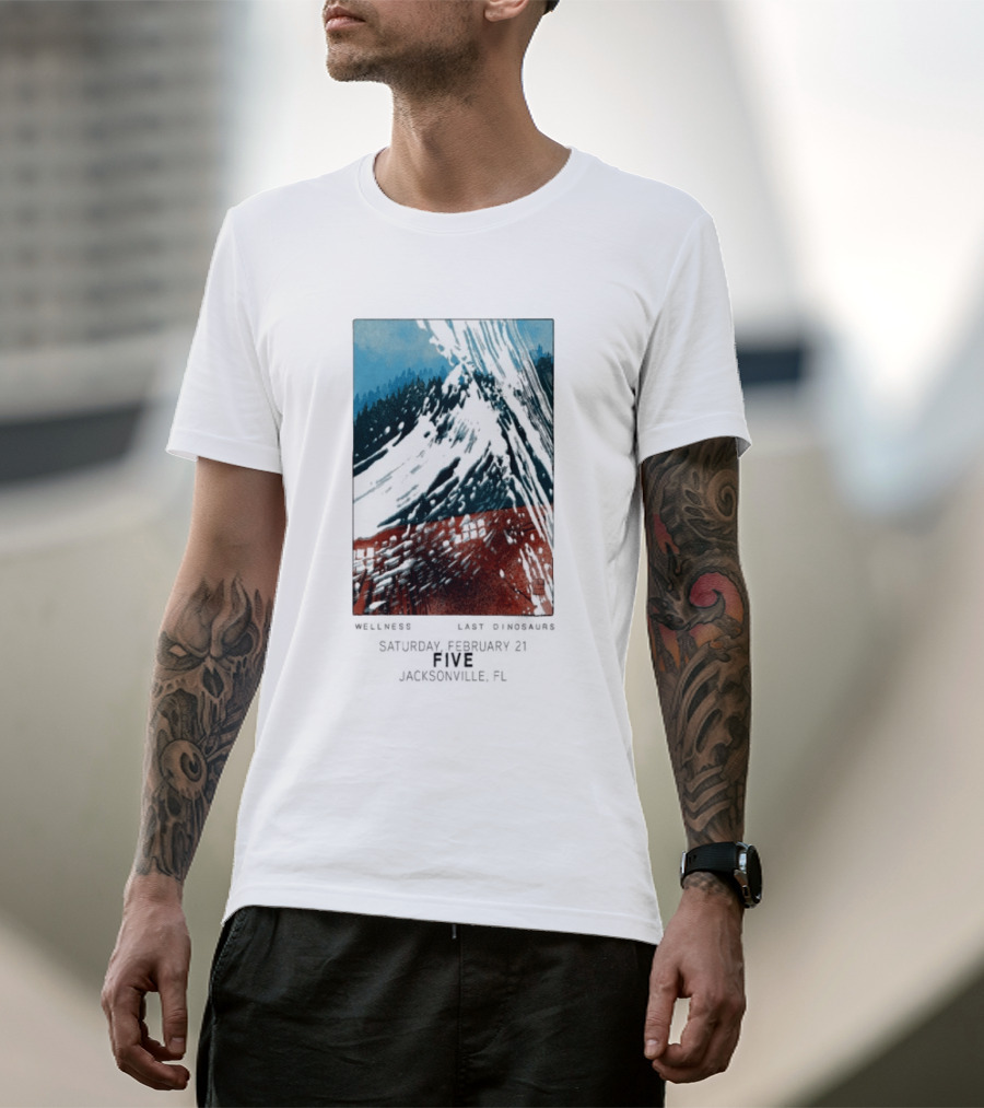 Last Dinosaurs Jacksonville FL Feb 21 2026 Mountain Scene T-Shirt