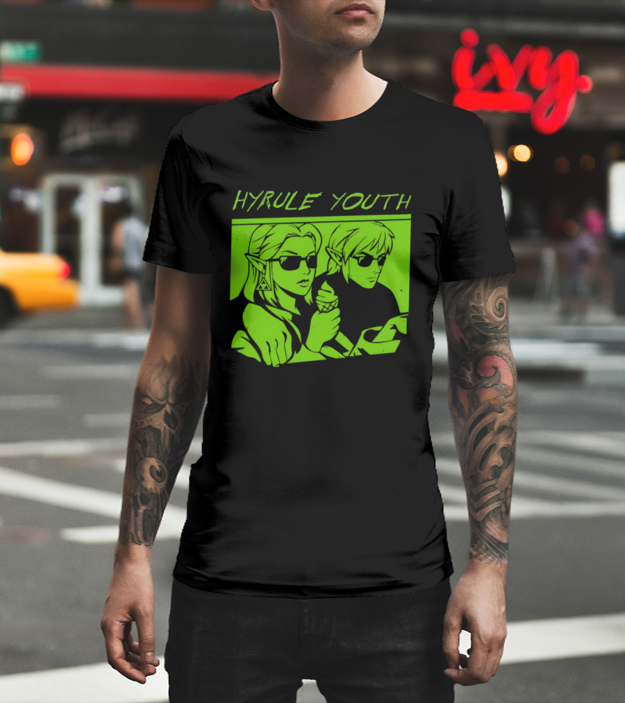Hyrule Youth The Legend Of Zelda Sunglasses And Ice Cream T-Shirt
