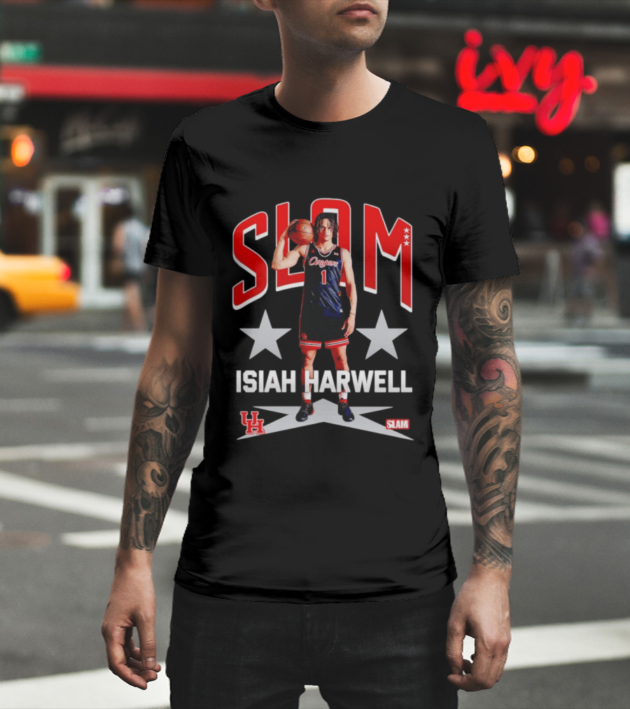 Slam Isiah Harwell Houston Cougars Basketball Remix T-Shirt