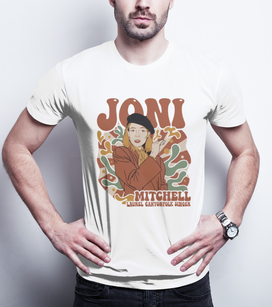 Joni Mitchell Laurel Canyon Folk Singer Iconic 70s T-Shirt