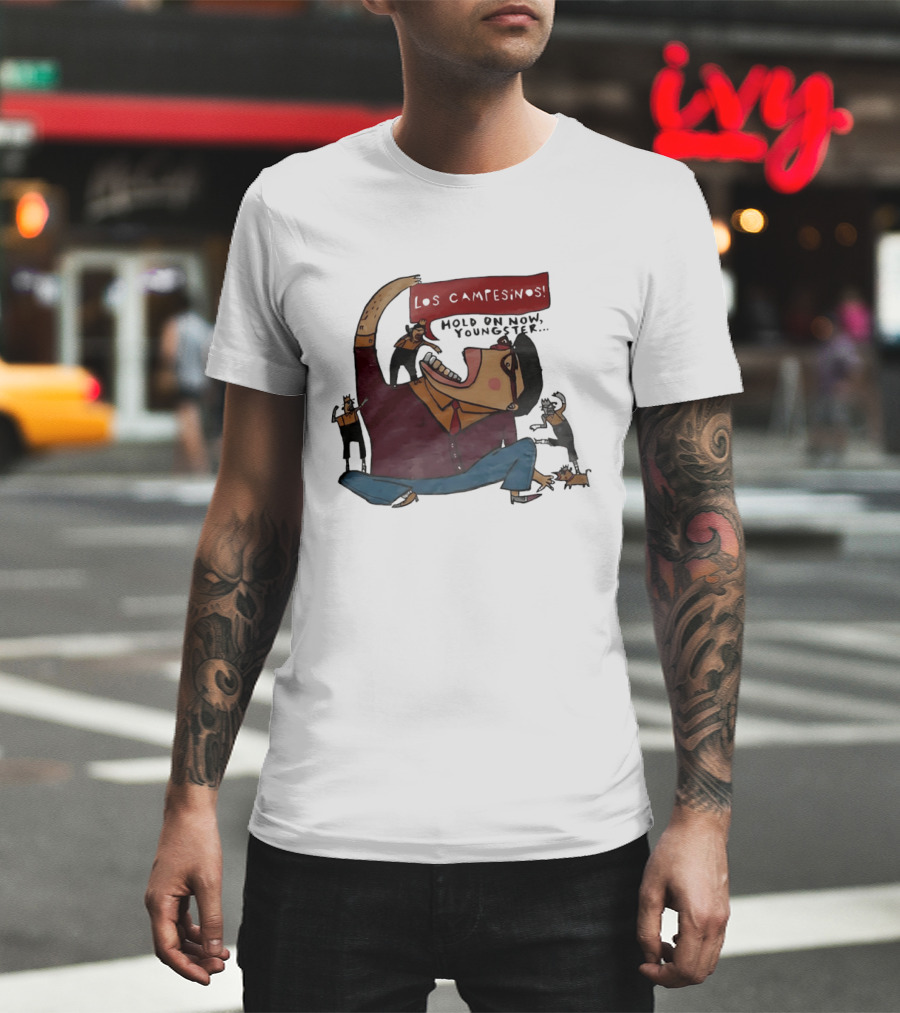 Los Campesinos Hold On Now Youngster Illustrated Characters In Motion T-Shirt
