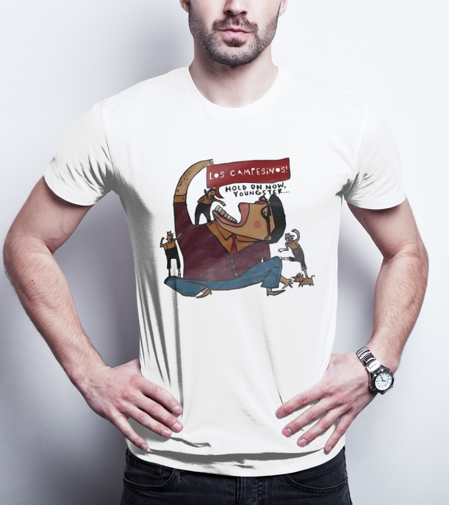 Los Campesinos Hold On Now Youngster Illustrated Characters In Motion T-Shirt