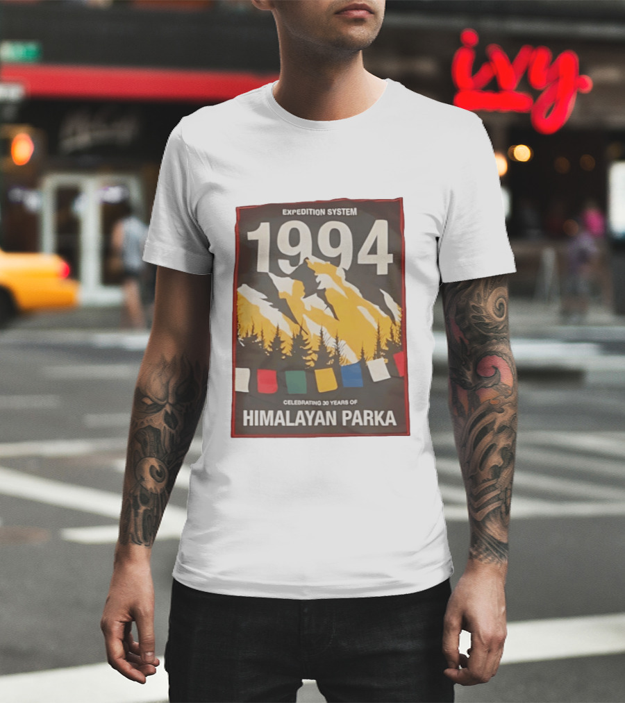 Expedition System 1994 Celebrating 30 Years Of Himalayan Parka Mountain Adventure T-Shirt