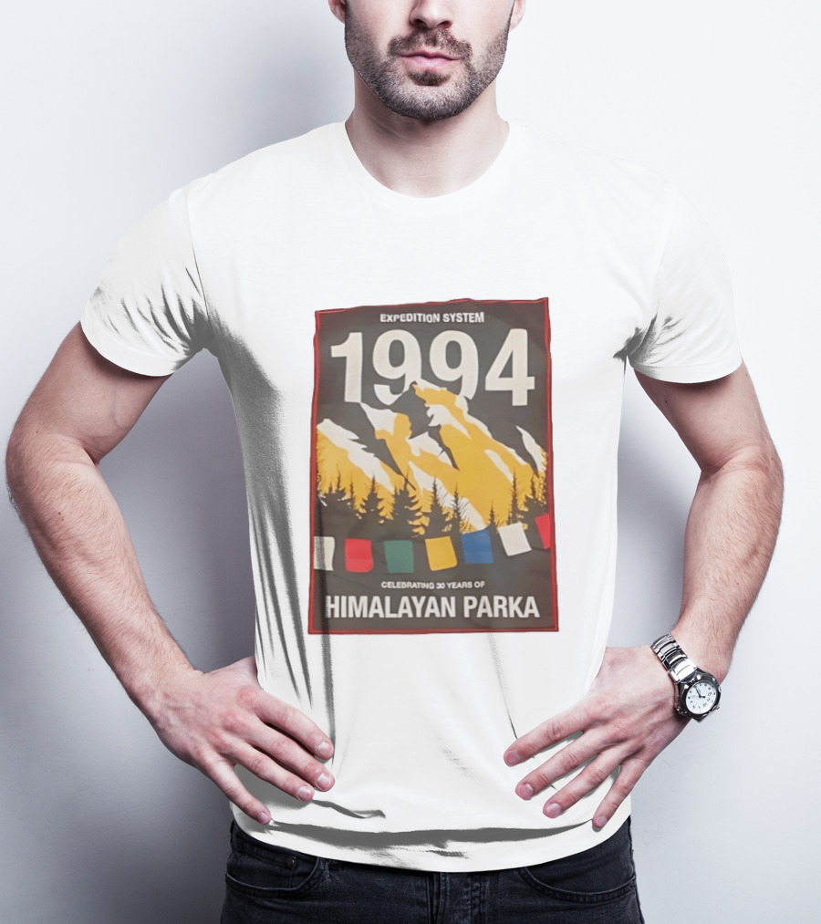 Expedition System 1994 Celebrating 30 Years Of Himalayan Parka Mountain Adventure T-Shirt