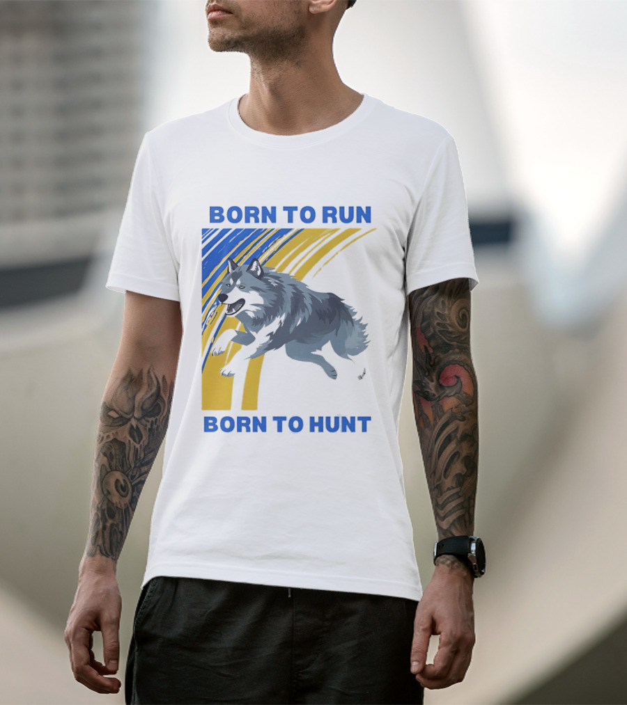 Born To Run Born To Hunt Wolf T-Shirt