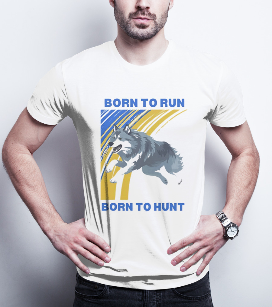 Born To Run Born To Hunt Wolf T-Shirt