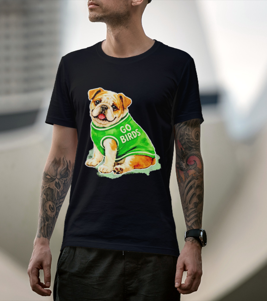 Briish Bulldog Go Birds Phillygoat Passyunk Avenue Green Jersey T-Shirt