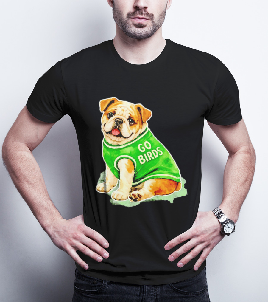 Briish Bulldog Go Birds Phillygoat Passyunk Avenue Green Jersey T-Shirt