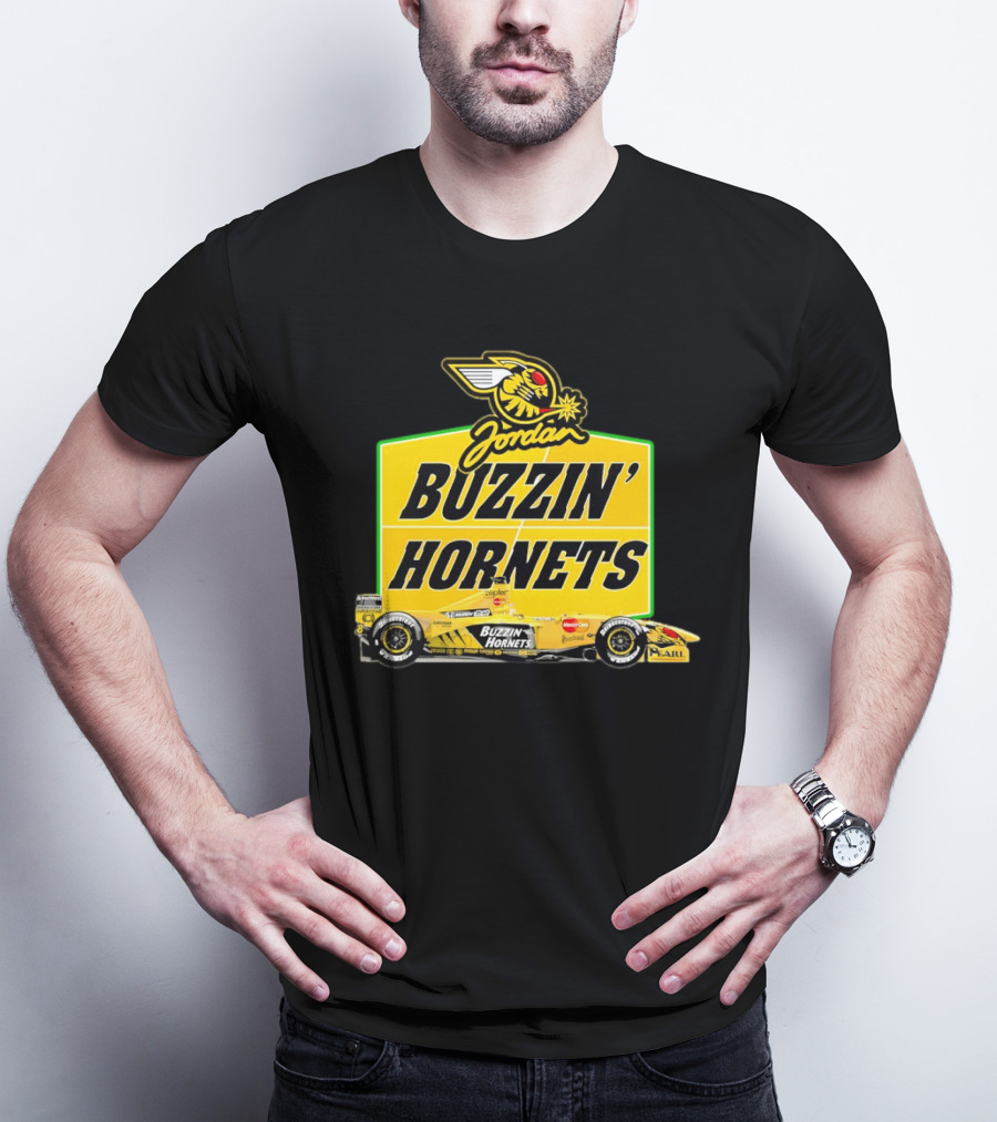 Buzzin' Hornets Jordan F1 En Honda Car T-Shirt