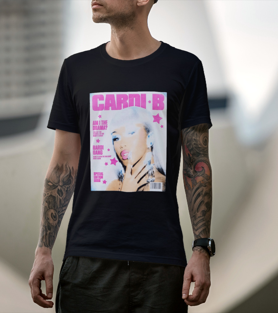 Cardi B Am I The Drama Special Edition Magazine Cover Bardi Gang T-Shirt