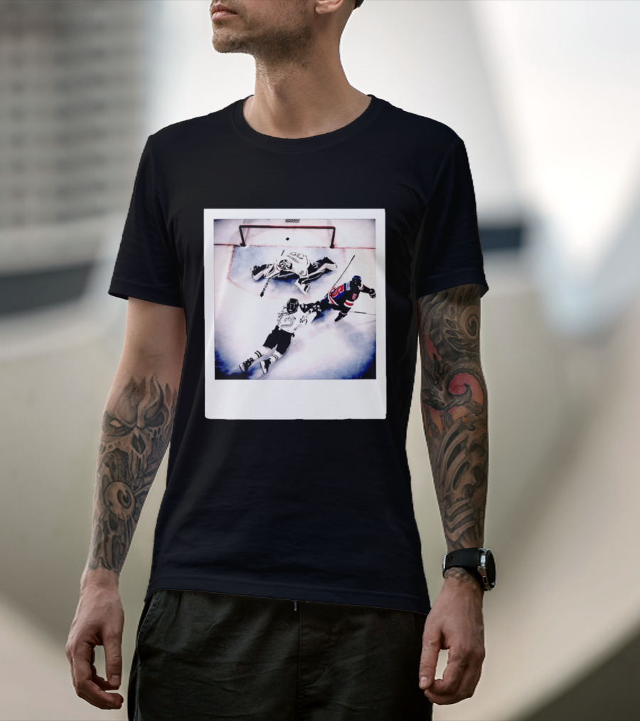 Women's Hockey USA Golden Goal Megan Keller Polaroid Picture T-Shirt