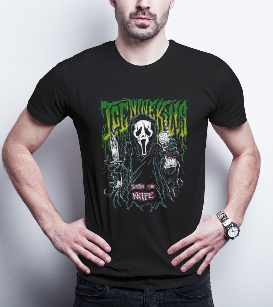 Ice Nine Kills Twisting The Knife Ghost Face Scream 7 Nightmare On The Knife Part One T-Shirt