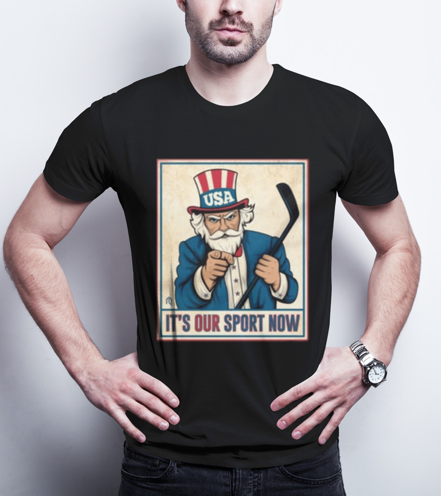 USA Hockey Uncle Sam It's Our Sport Now T-Shirt