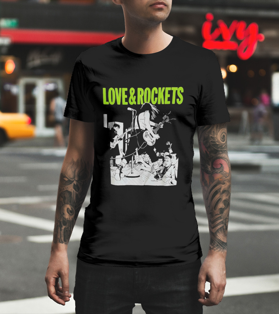 Love And Rockets Band Iconic Performance T-Shirt