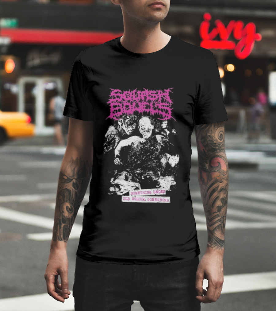 Squash Bowels Something Gross Old School Goregrind Pink Psychotic Gore T-Shirt