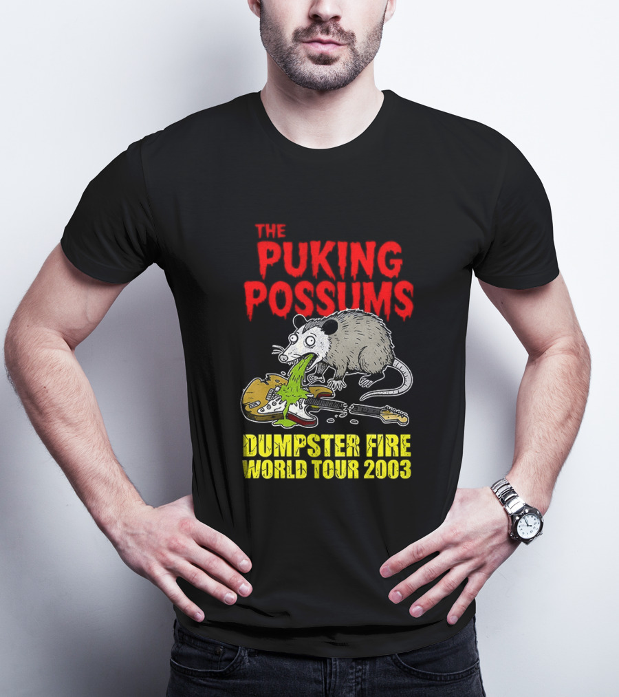 The Puking Possums Dumpster Fire World Tour 2003 Puking Possum T-Shirt