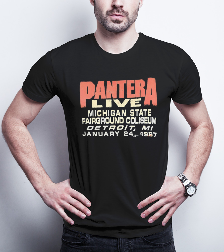 Pantera Live Michigan State Fairground Coliseum Detroit January 24 1997 T-Shirt
