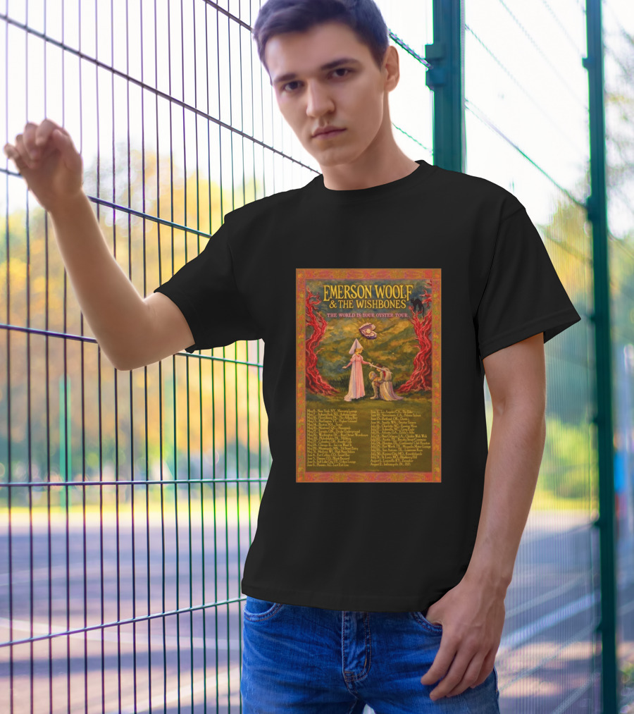 Emerson Woolf And The Wishbones Tour Dates The World Is Your Oyster Tour 2026 Concert T-Shirt