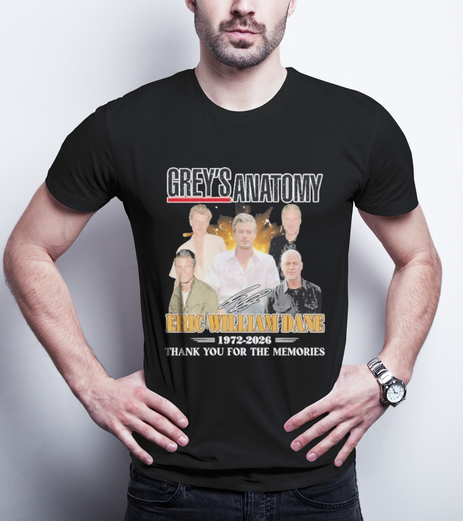 Eric William Dane Grey's Anatomy Thank You For The Memories T-Shirt