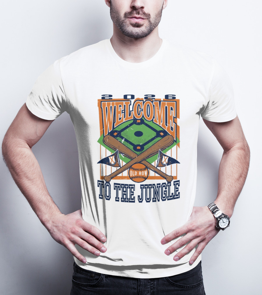 Auburn Tigers 2026 Welcome To The Jungle Baseball Field And Crossed Bats T-Shirt