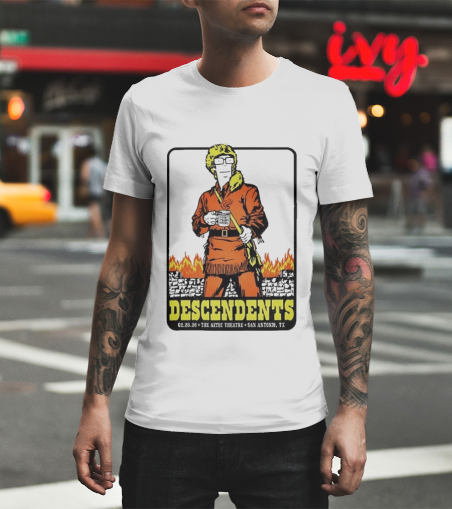 Descendents Coffee Aztec Theatre San Antonio Feb 28 2026 T-Shirt