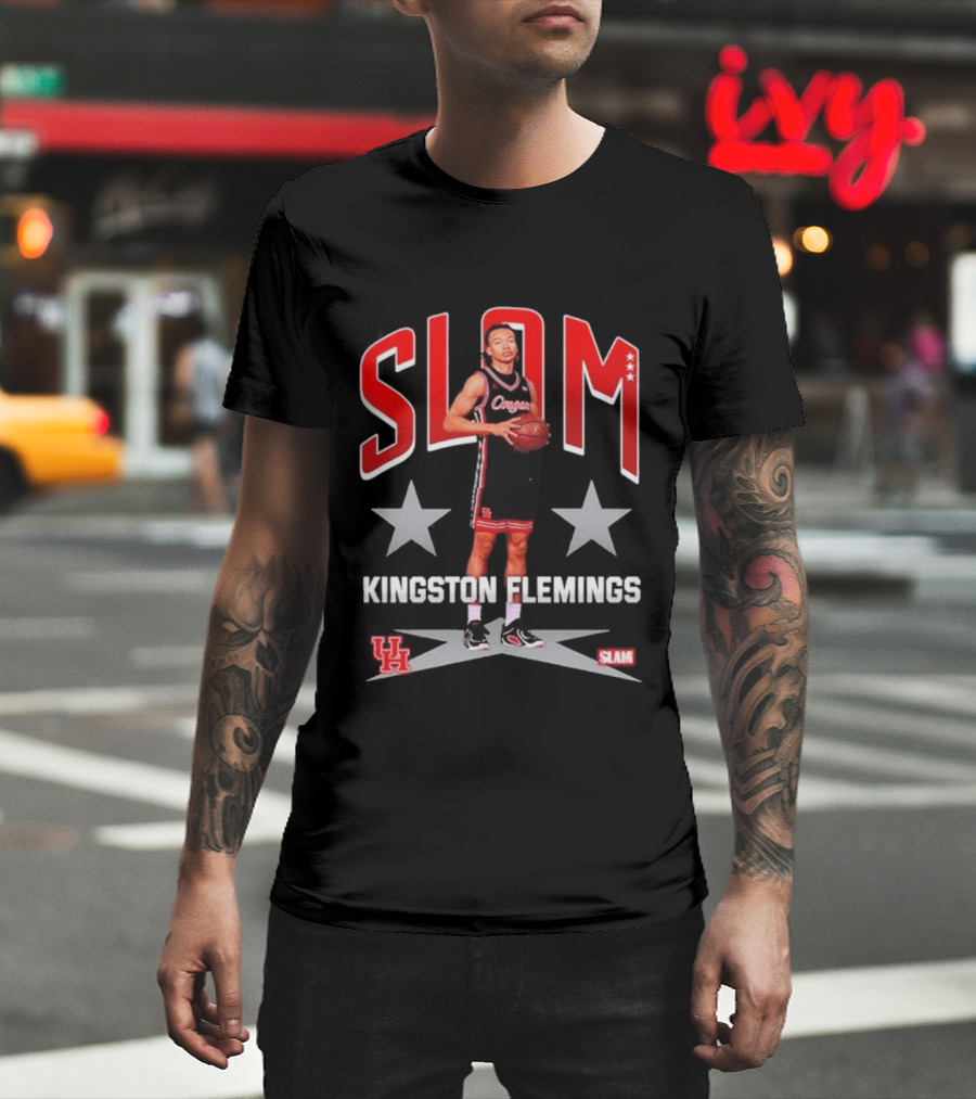 Kingston Flemings SLAM Cover Houston Cougars UH Coogs H Town T-Shirt