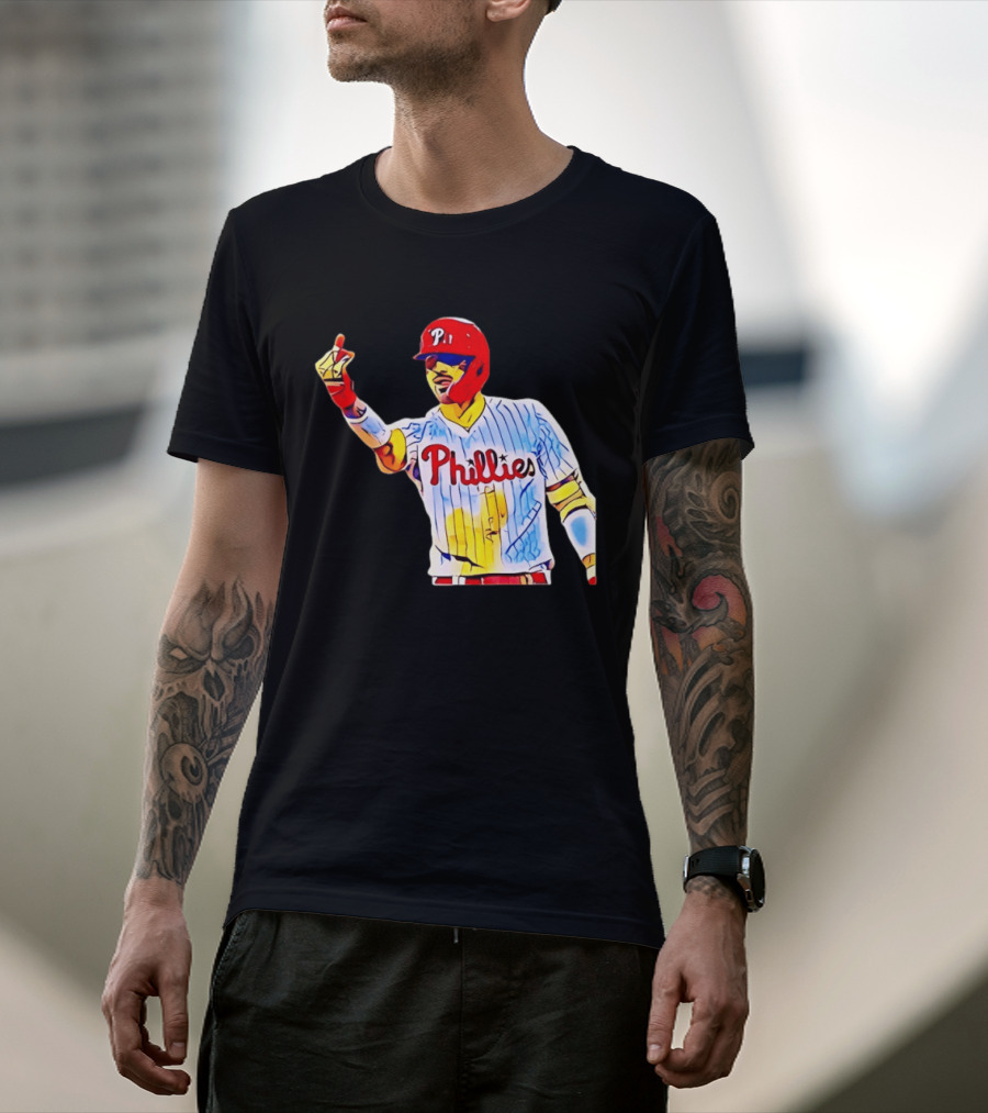Philadelphia Phillies Nick Castellanos Gesture Baseball Moment T-Shirt