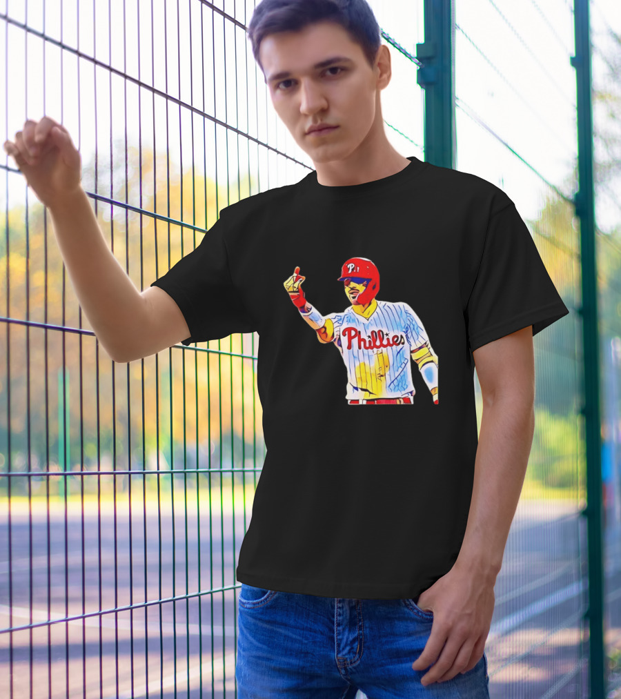 Philadelphia Phillies Nick Castellanos Gesture Baseball Moment T-Shirt