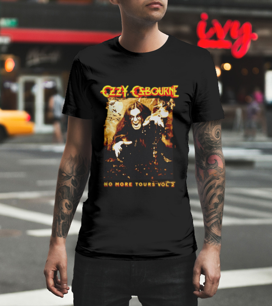 Ozzy Osbourne No More Tours Vol 2 Bats Full Moon Smoke Halloween T-Shirt