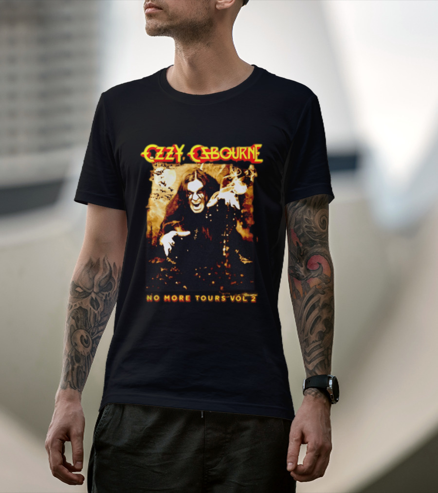 Ozzy Osbourne No More Tours Vol 2 Bats Full Moon Smoke Halloween T-Shirt