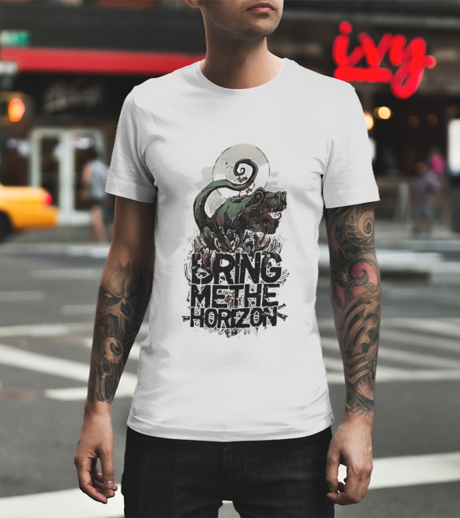 Dinosaur Bring Me The Horizon Spiral Tail T-Shirt