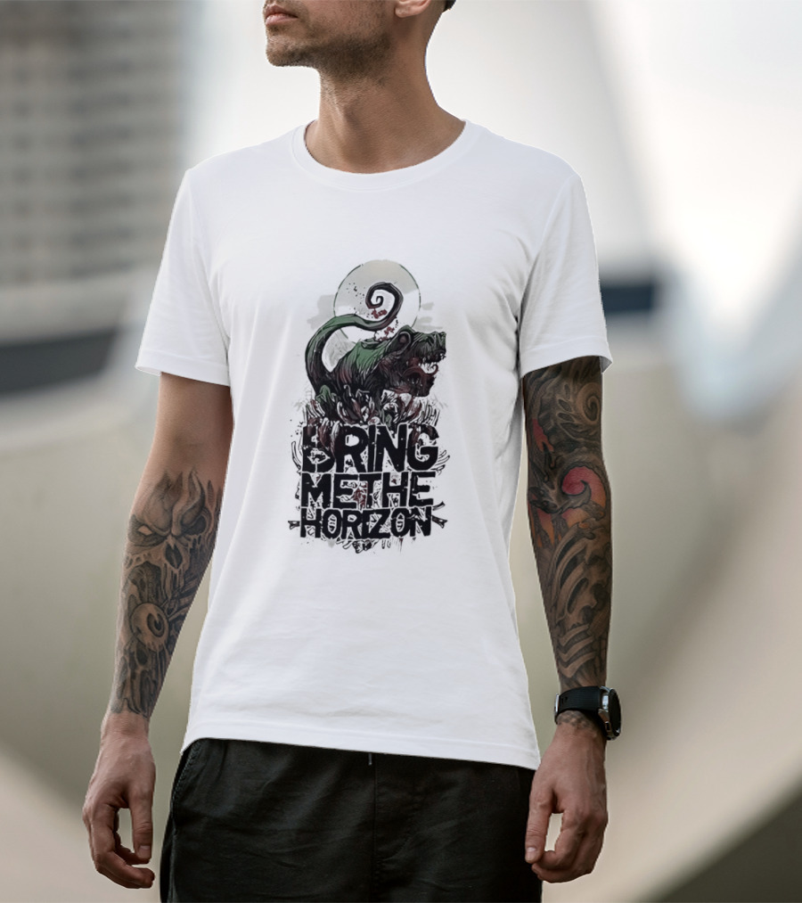 Dinosaur Bring Me The Horizon Spiral Tail T-Shirt