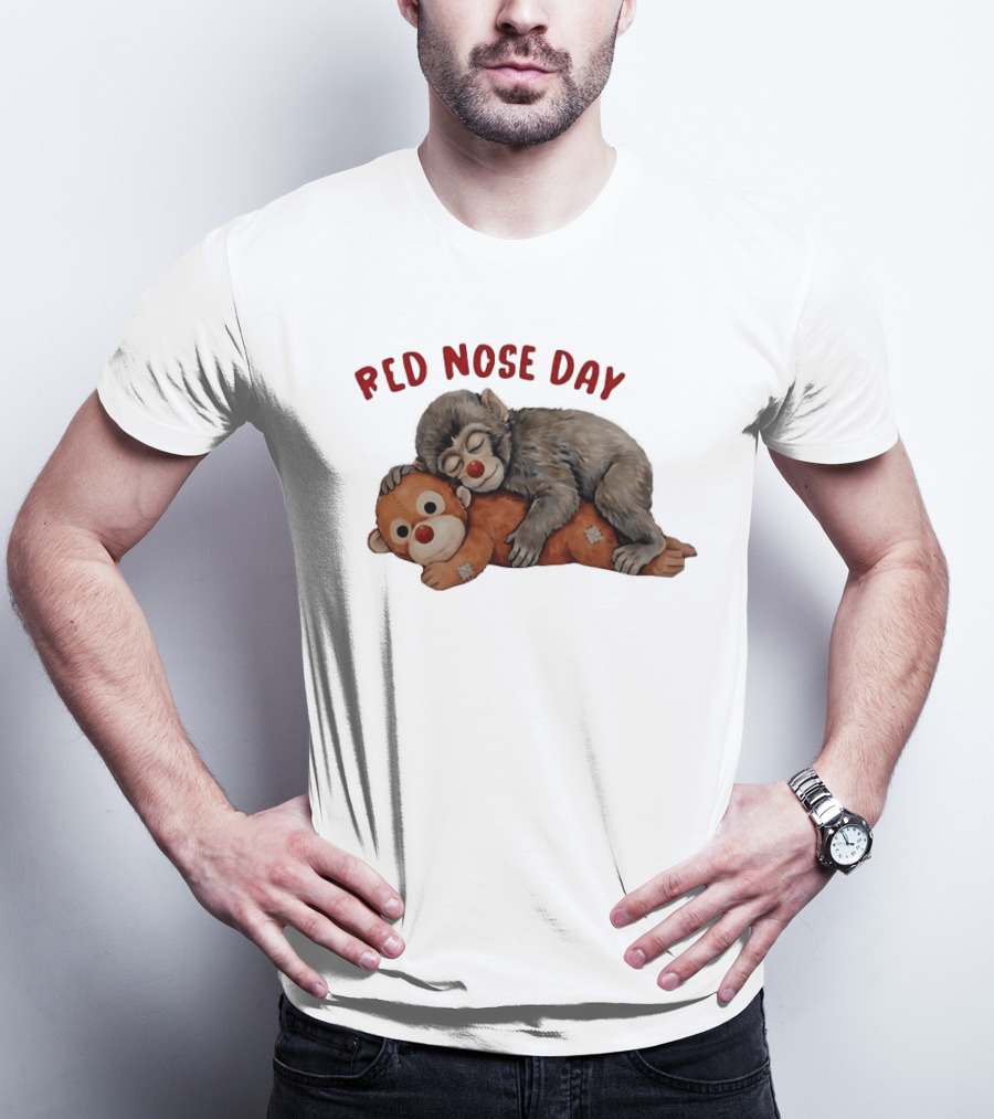 Red Nose Day Punch Monkey And Toy T-Shirt