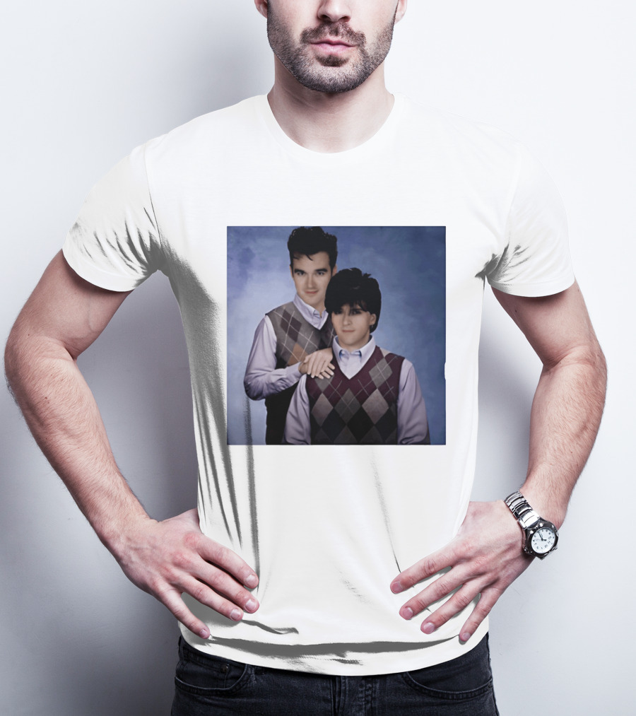 Morrissey Moz Johnny Marr Argyle Sweater Step Brothers T-Shirt