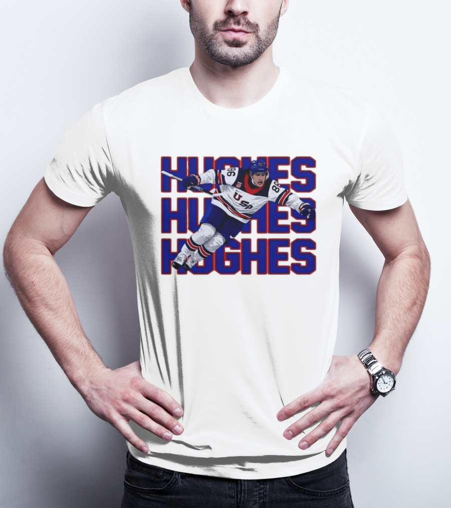 Team USA Jack Hughes Iconic Game Winning Goal Celebration T-Shirt