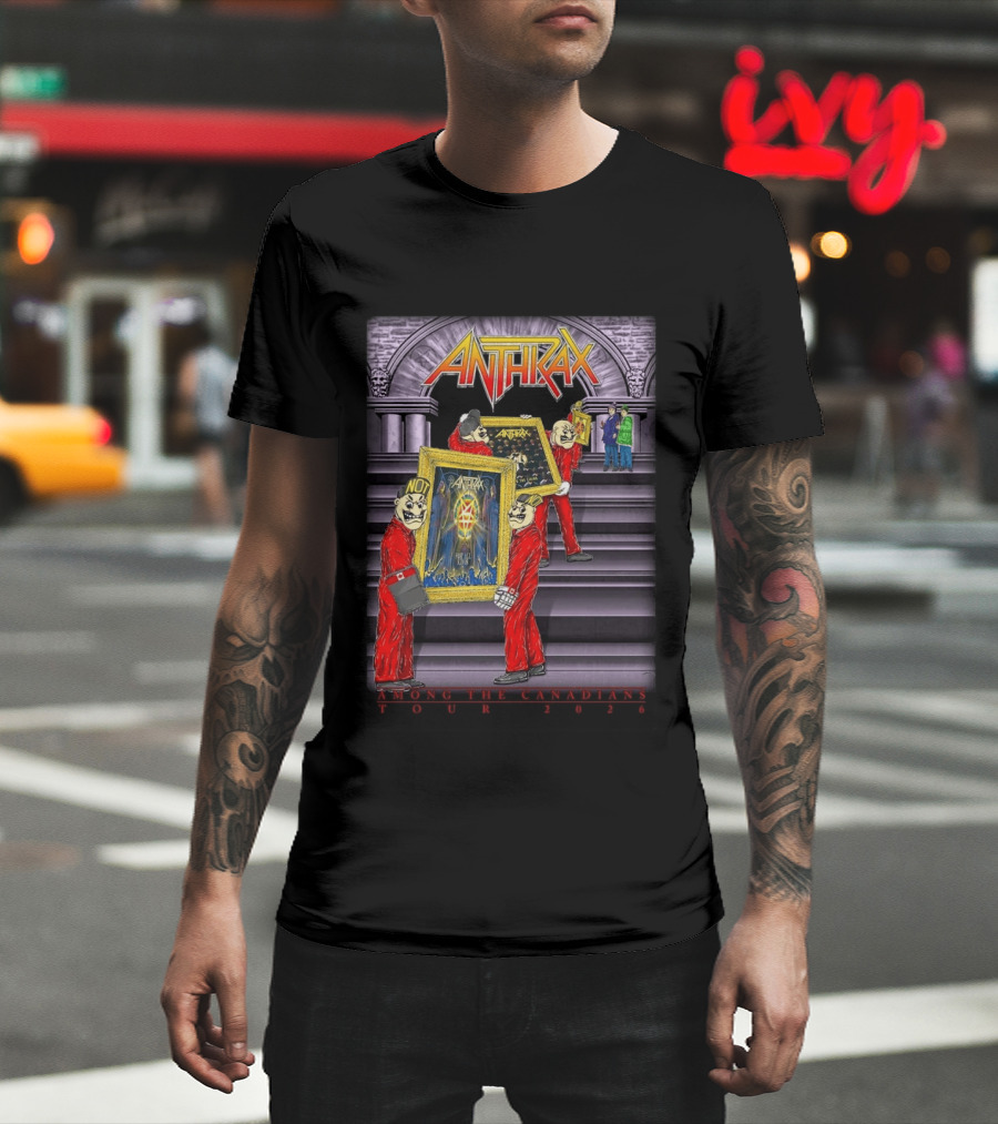 Anthrax Among The Canadians Tour 2026 Album Art Collectors T-Shirt