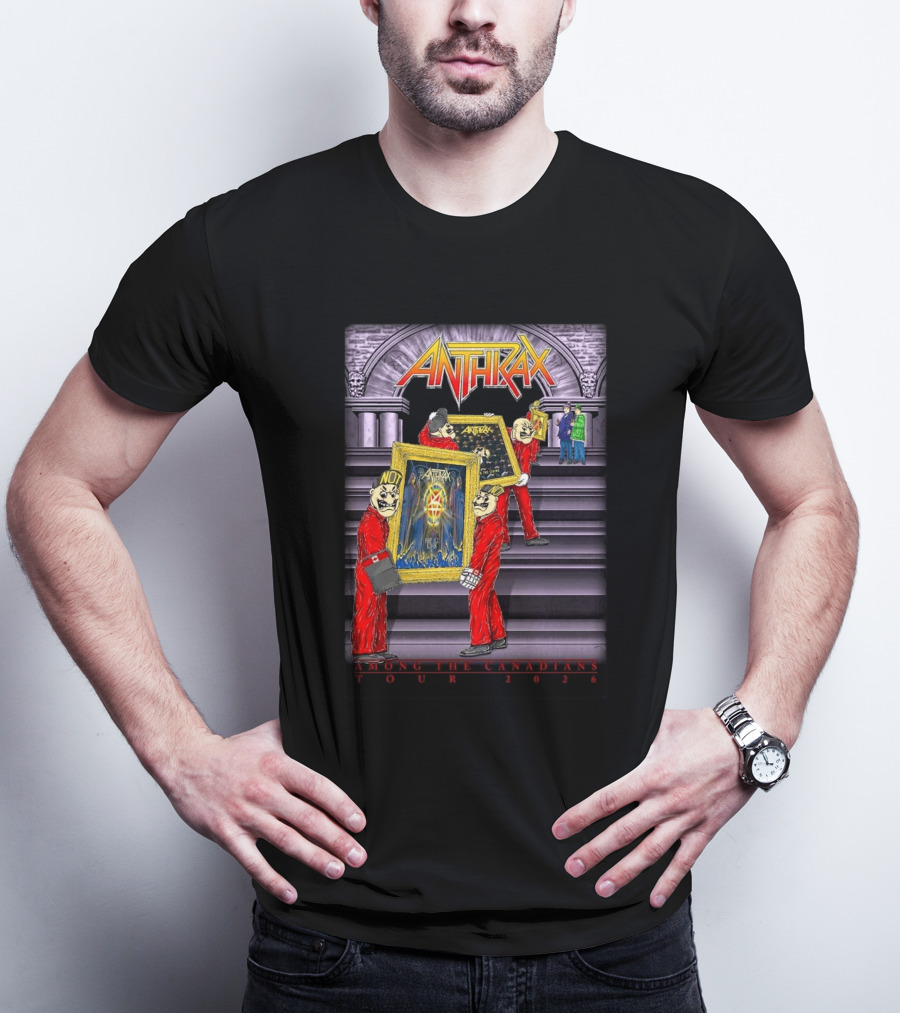 Anthrax Among The Canadians Tour 2026 Album Art Collectors T-Shirt