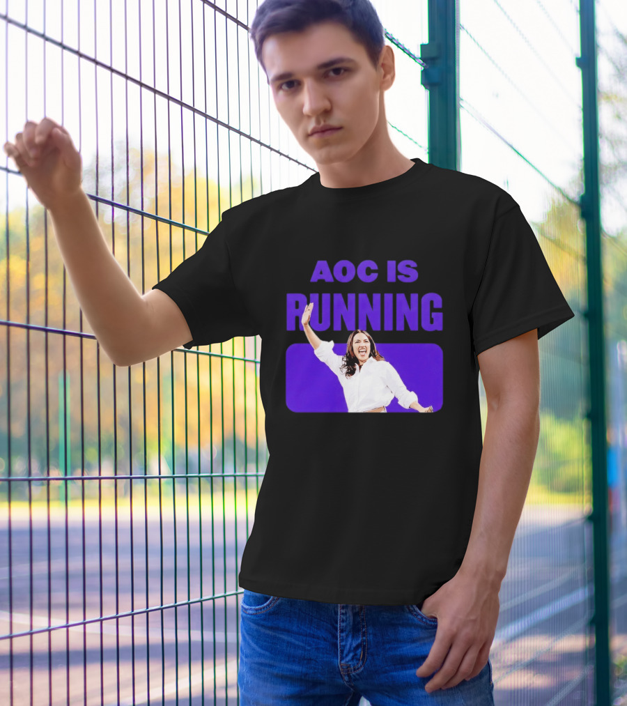 AOC Is Running For President 2028 Bold Campaign Enthusiasm T-Shirt