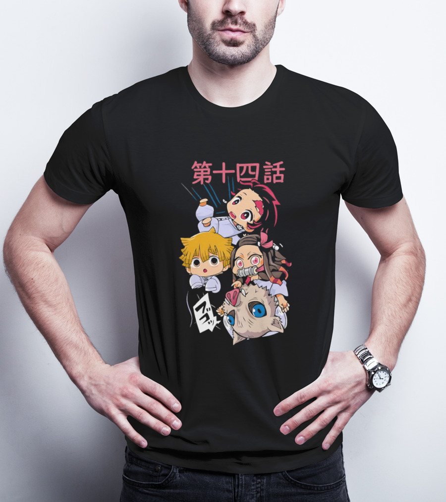 Chibi Anime Characters Playful Expressions T-Shirt