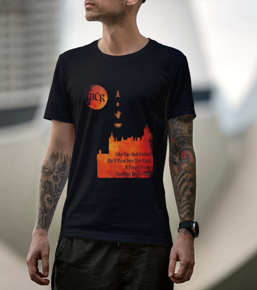 MCR Like Gas And Ember We'll Float Into The Night A Paper Castle Lighting Up The Sky T-Shirt
