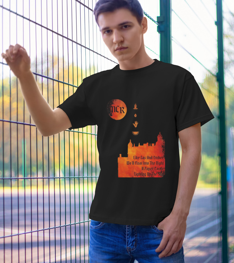 MCR Like Gas And Ember We'll Float Into The Night A Paper Castle Lighting Up The Sky T-Shirt