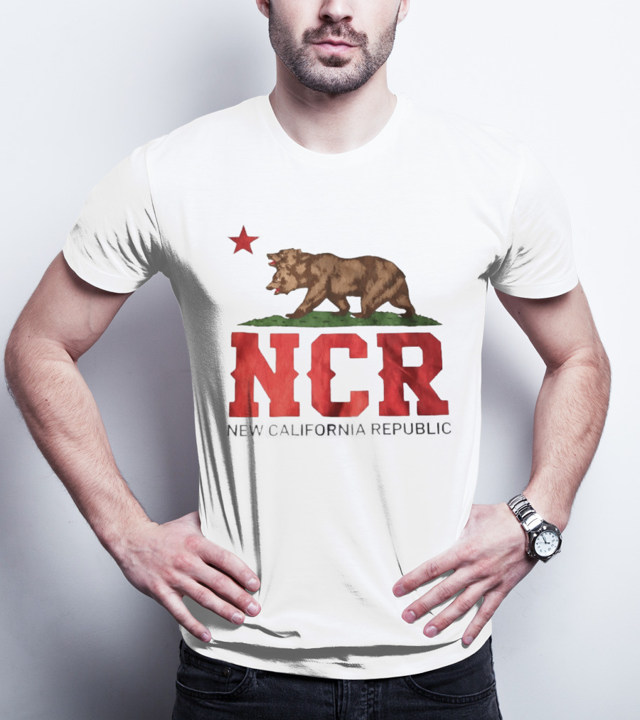 Fallout NCR Bear New California Republic Flag T-Shirt