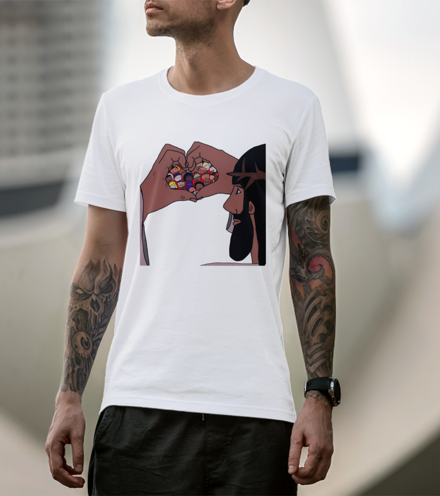 Jesus Love Includes Everyone Heart Hands Diversity Faces T-Shirt